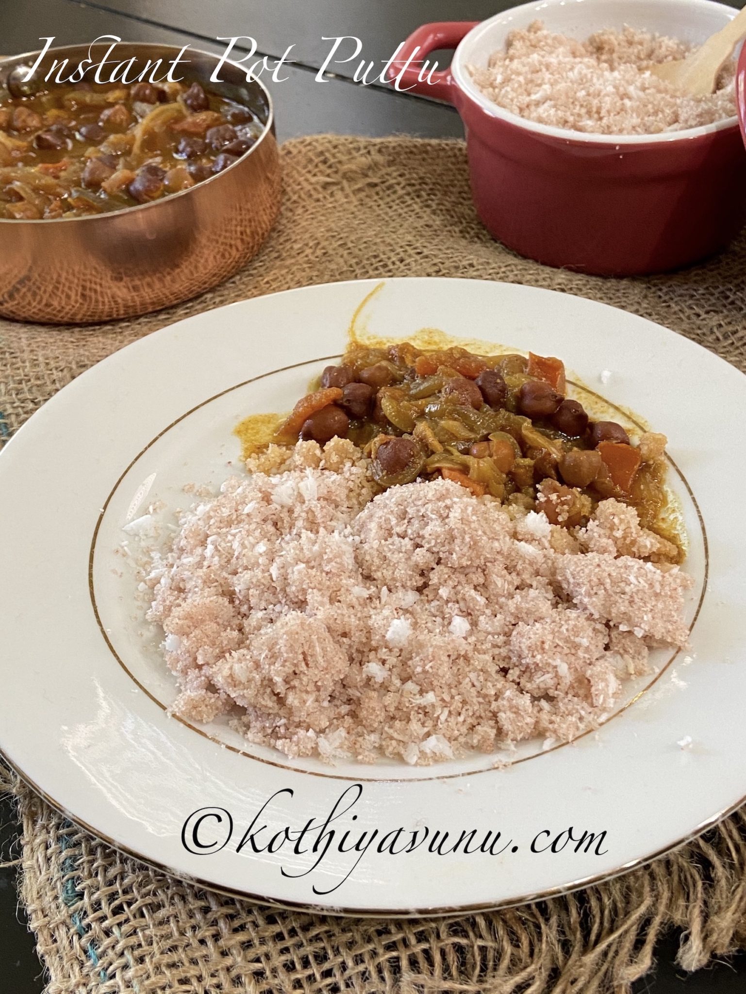 Instant Pot Puttu Recipe with Video - Kothiyavunu.com